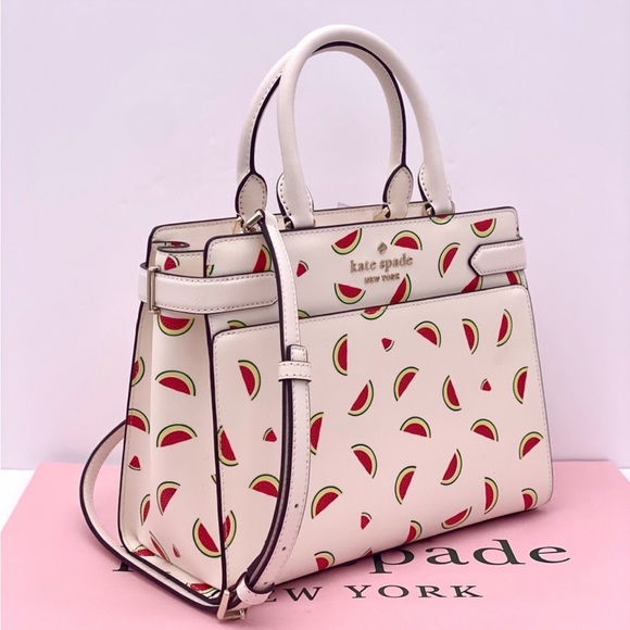 kate spade | Bags | Kate Spade Staci Watermelon Medium Satchel ...